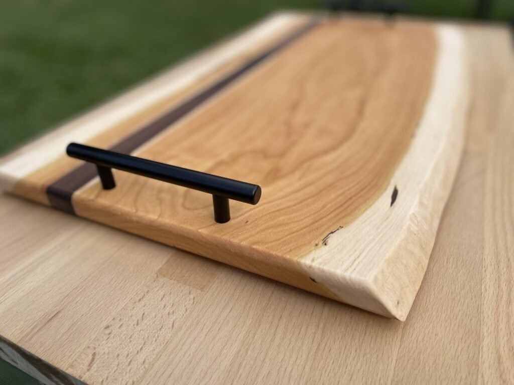 Custom Engraved Multiple Species Live Edge Charcuterie Board – High ...