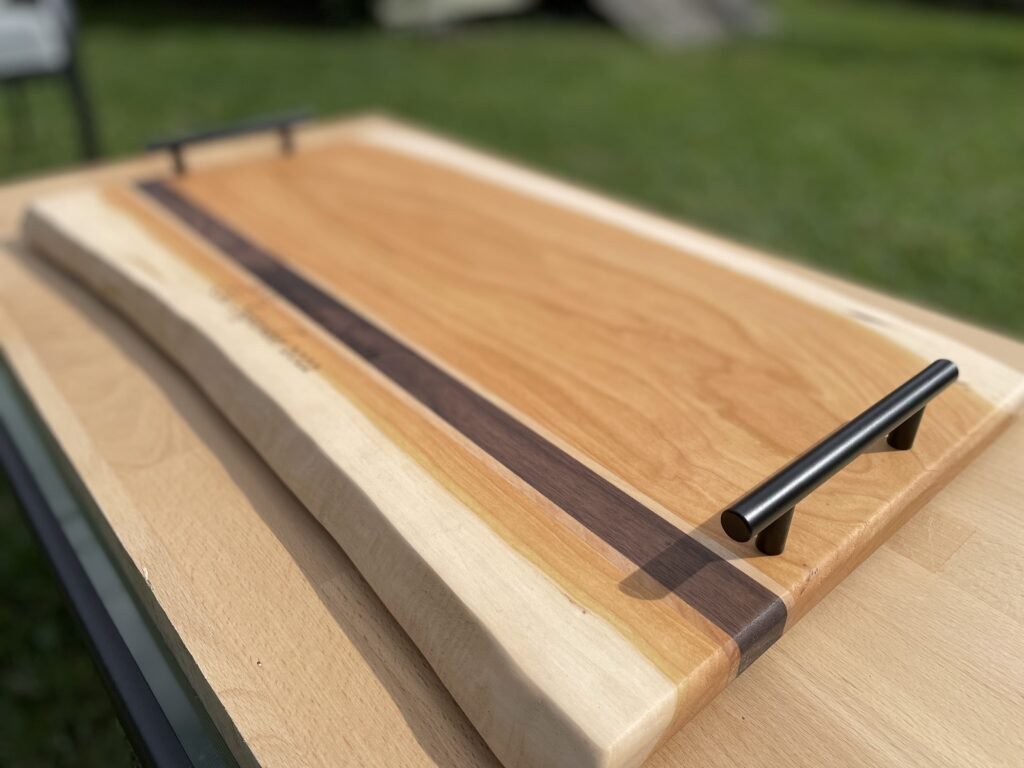 Custom Engraved Multiple Species Live Edge Charcuterie Board – High ...